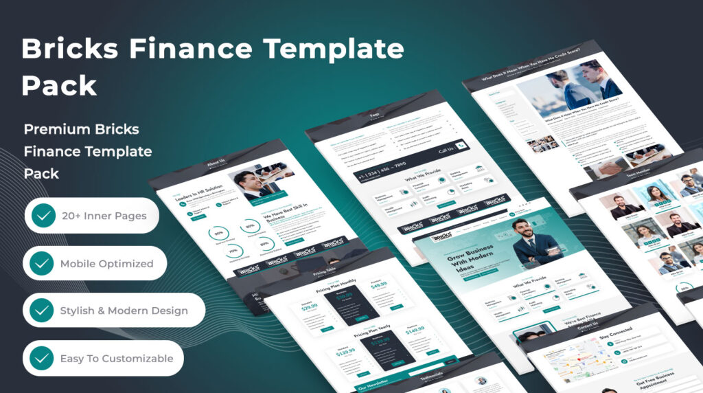 Bricks Finance Template Pack - Bricks Library Plus