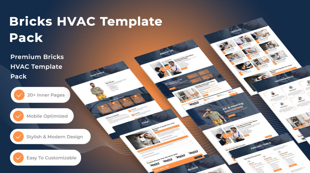 Bricks Hvac Template Pack - Bricks Library Plus