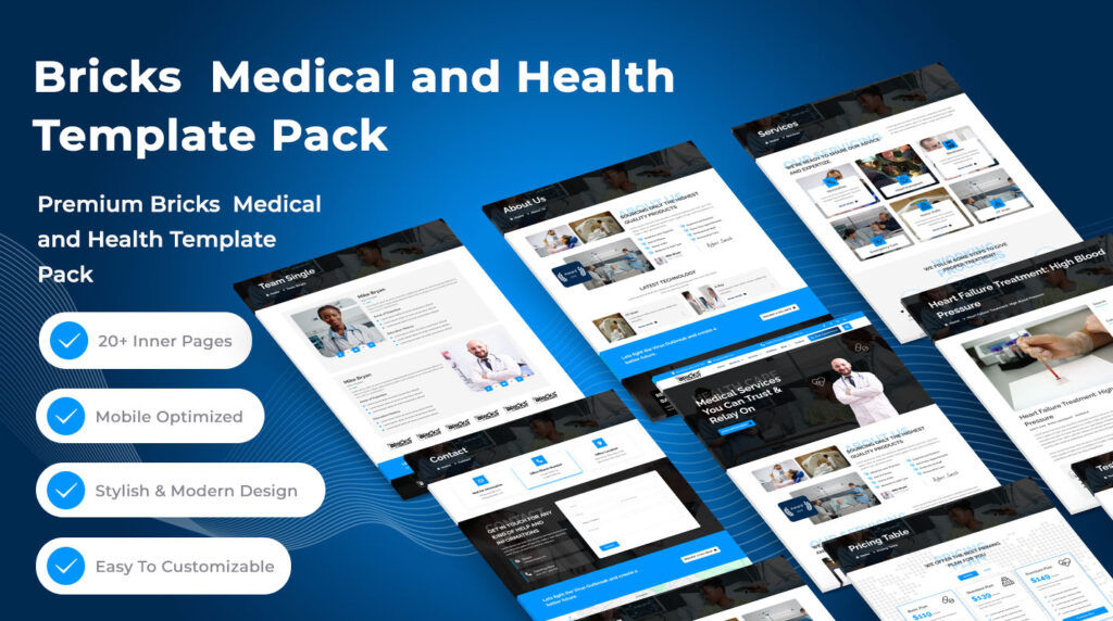 Bricks Medical and Health Template Pack - Bricks Library Plus