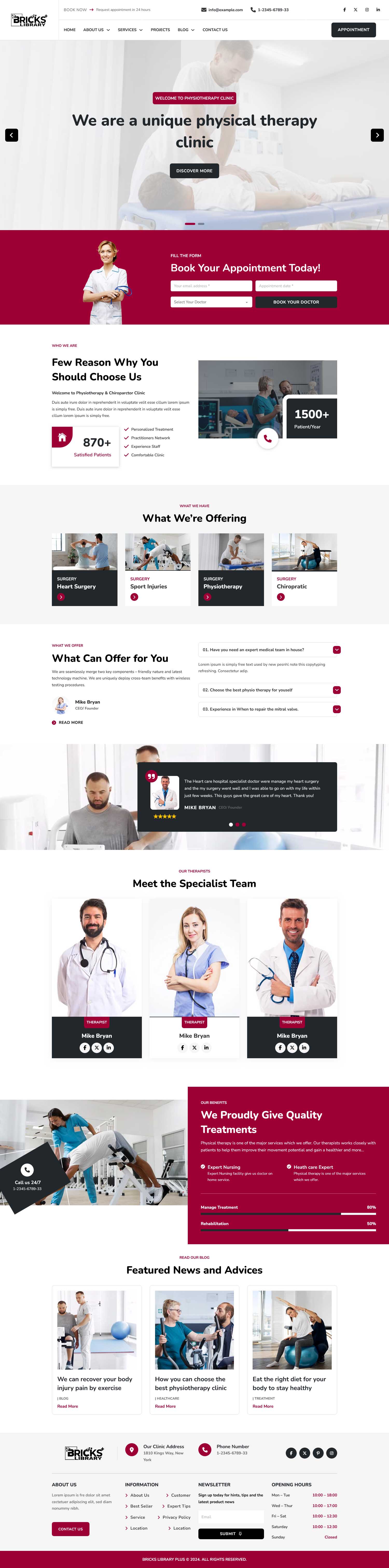 Bricks Physiotherapy Template Pack - Bricks Library Plus