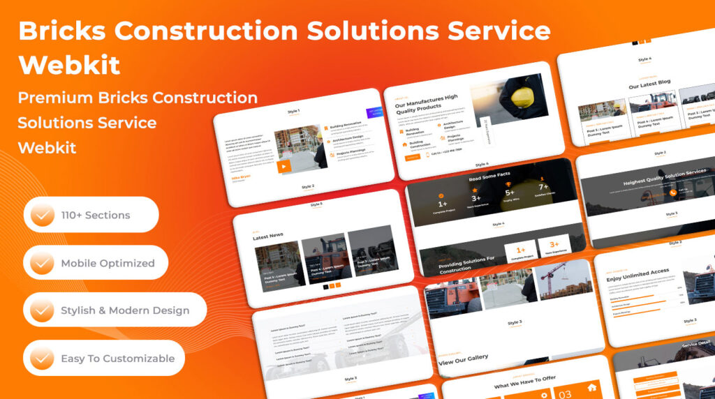 Bricks Construction Solutions Service Webkit - Bricks Library Plus