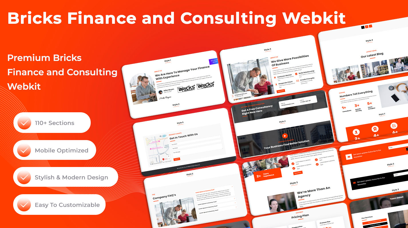 Bricks Finance Consulting WebKit - Bricks Library Plus