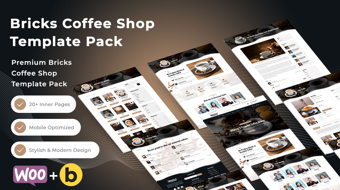 Bricks Coffee Shop Template Pack - Bricks Library Plus