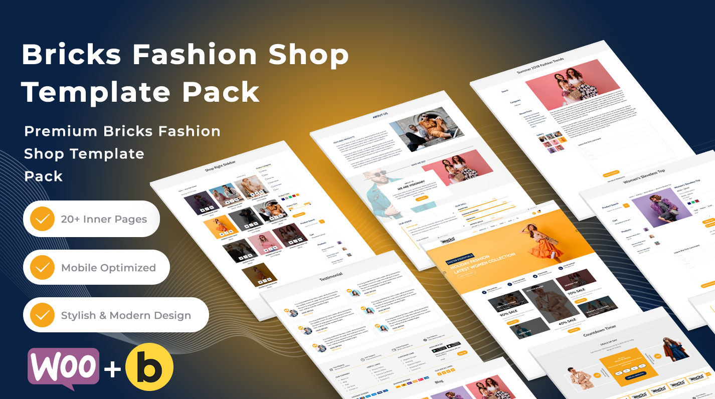 Bricks Fashion Shop Template Pack - Bricks Library Plus