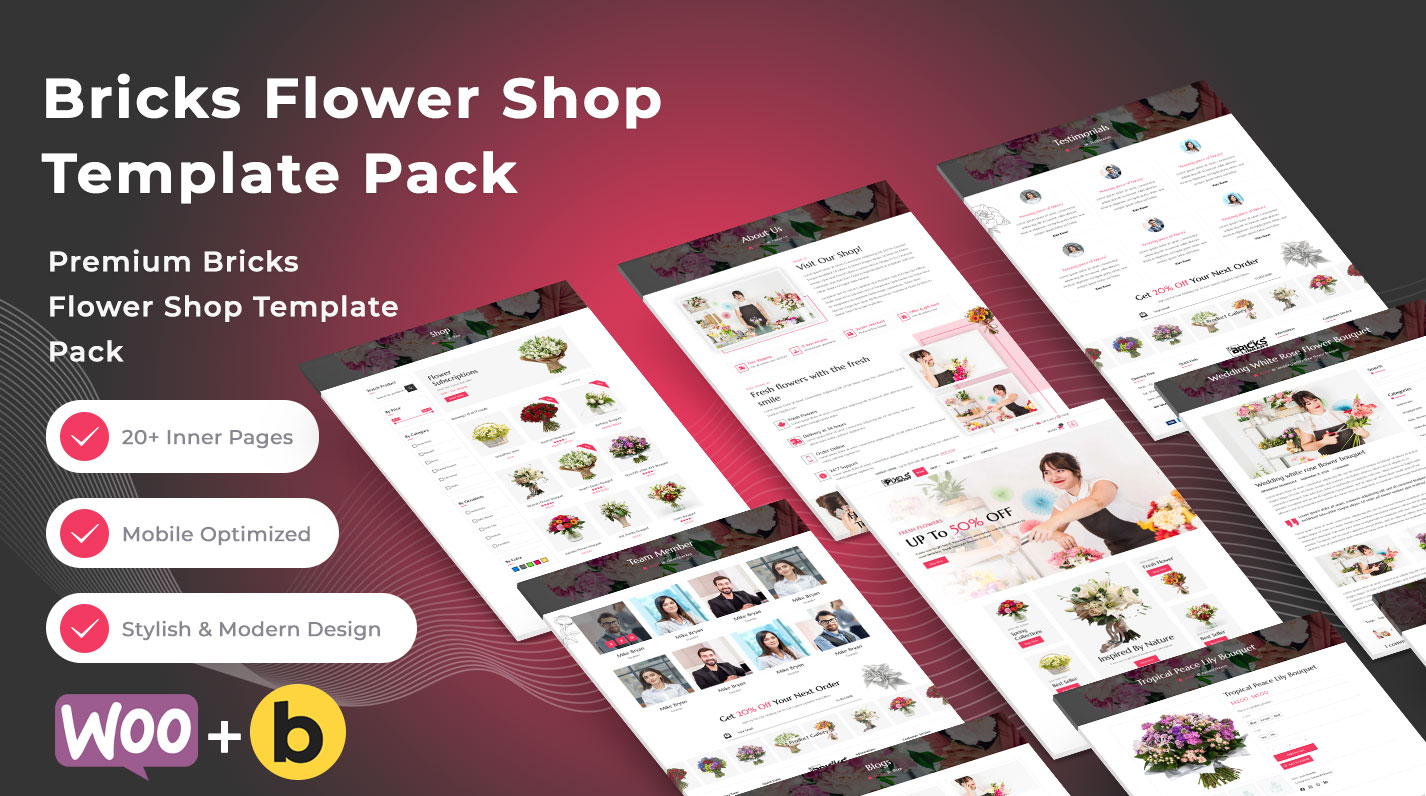 Bricks Flower shop Template Pack - Bricks Library Plus