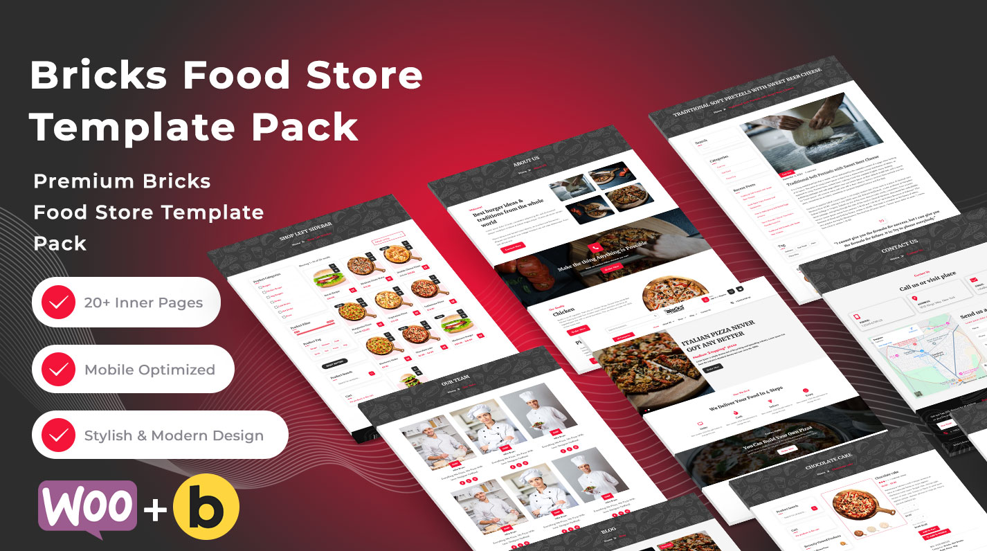 Bricks Food Store Template Pack - Bricks Library Plus