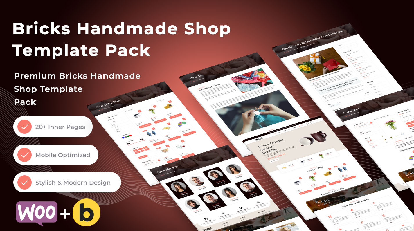 Bricks Handmade Shop Template Pack - Bricks Library Plus