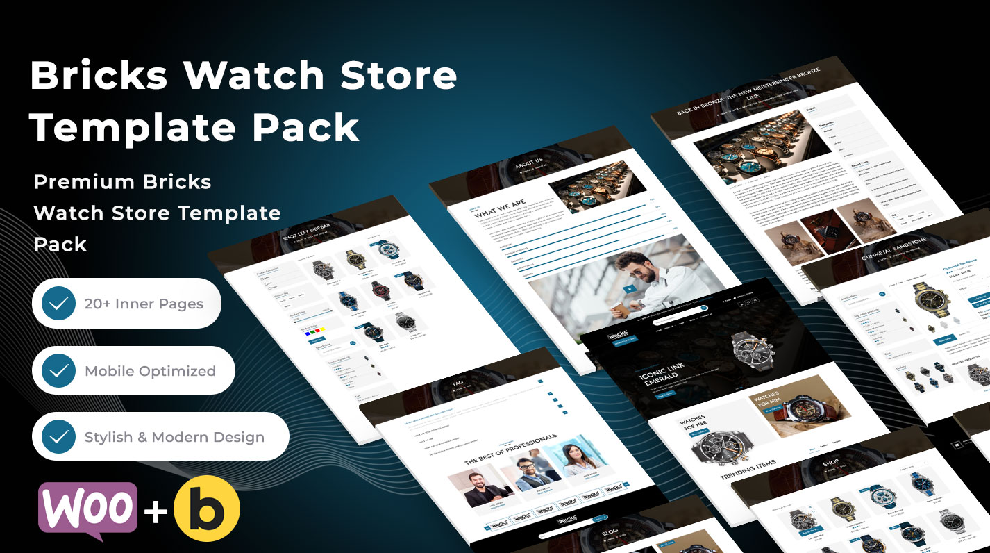 Bricks Watch Store Template Pack - Bricks Library Plus