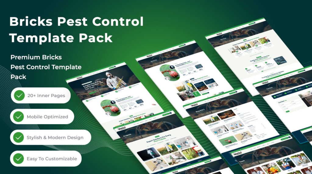 Bricks Pest Control Service Template Pack - Bricks Library Plus