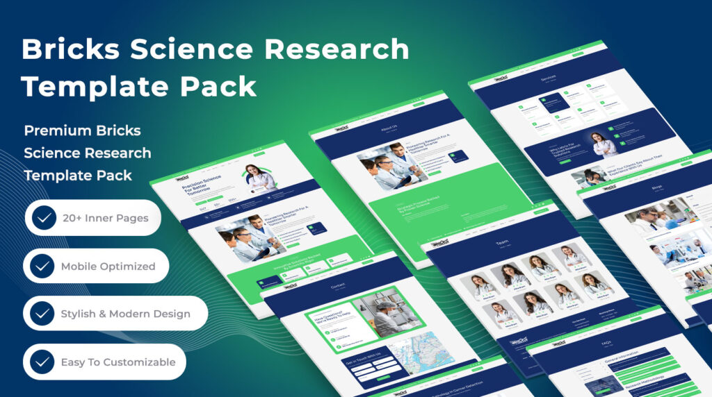 Bricks Science Research Template Pack - Bricks Library Plus